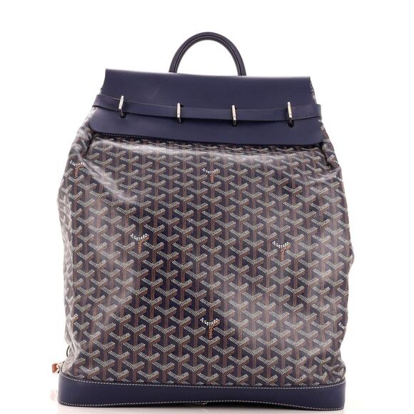 Goyard | Bags | Goyard Steamer Backpack Coated Canvas Pm Blue | Poshmark